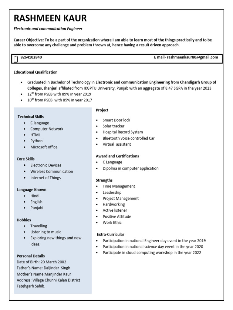 Finalresumerashmeen | PDF | Computing | Computer Science