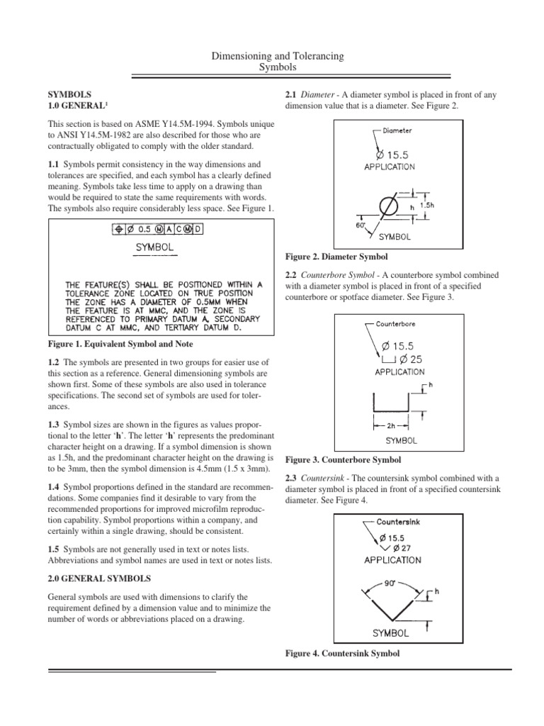 MACHINING SYMBOLS | PDF | Engineering Tolerance | Curve