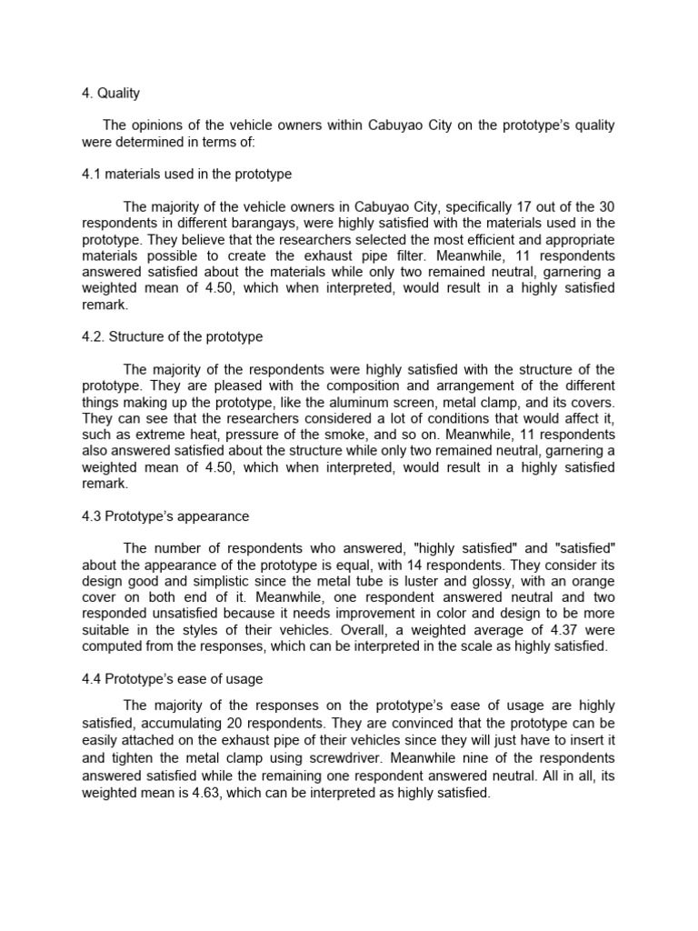 Summary of Findings | PDF | Prototype | Materials