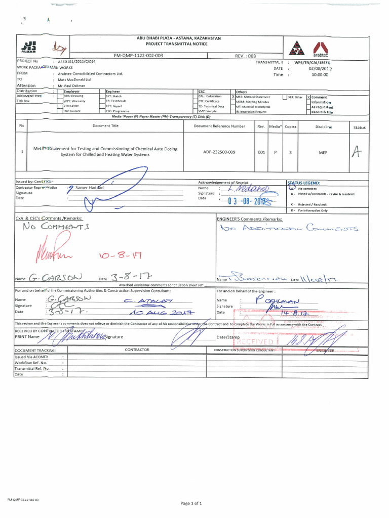 ADP-232500-009 R1 Chemical Dosing (A) | PDF | Personal Protective ...