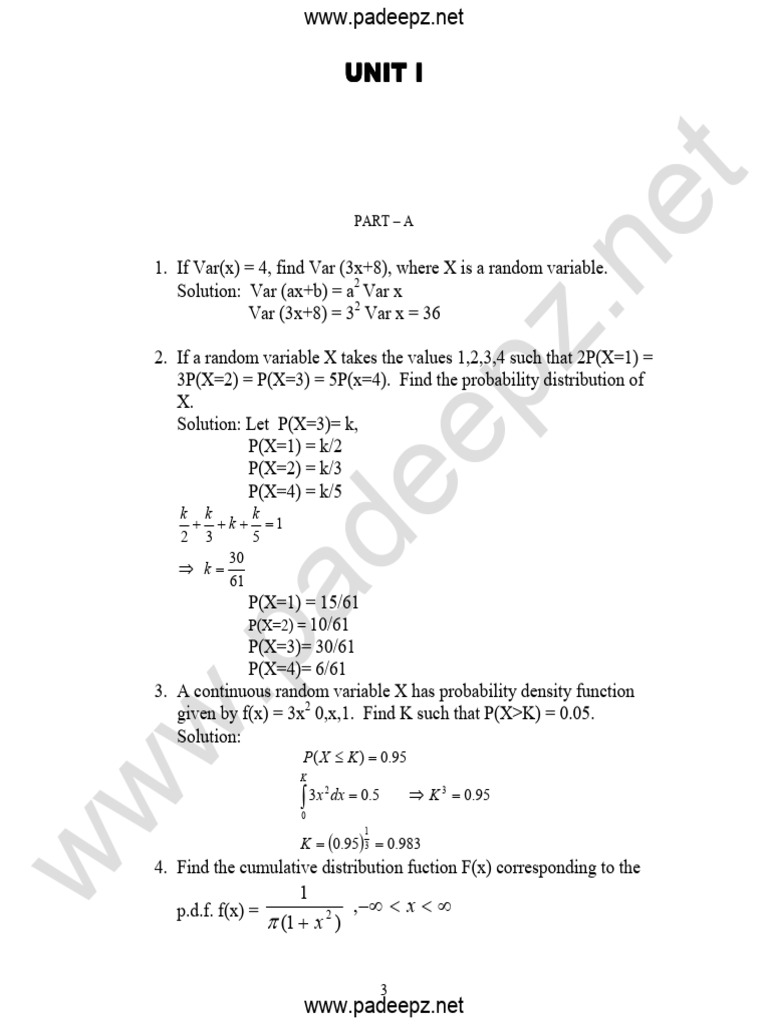 Ma8402 Iq | PDF | Probability Density Function | Statistical Models
