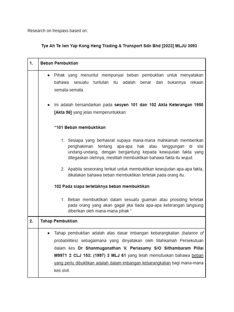 Research Trespass | PDF | Damages | Trespass