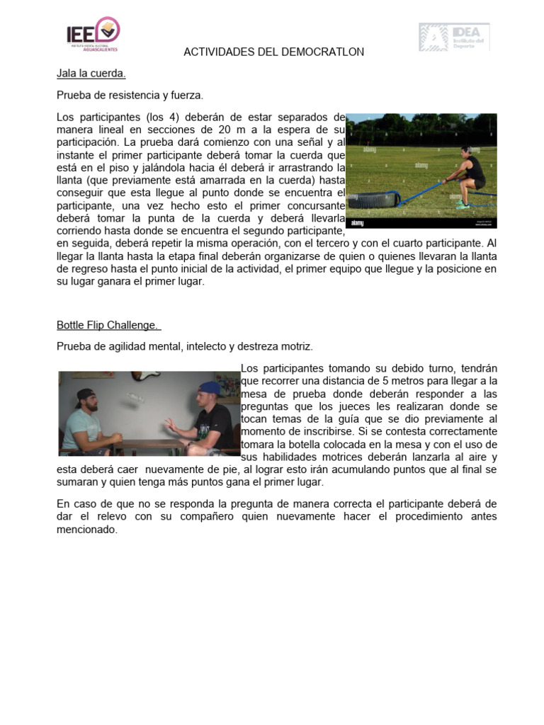 Actividades Programadas para Democratlon | PDF