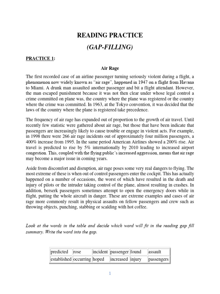 Reading Practice - Gap Filling | PDF | Moss | Botany
