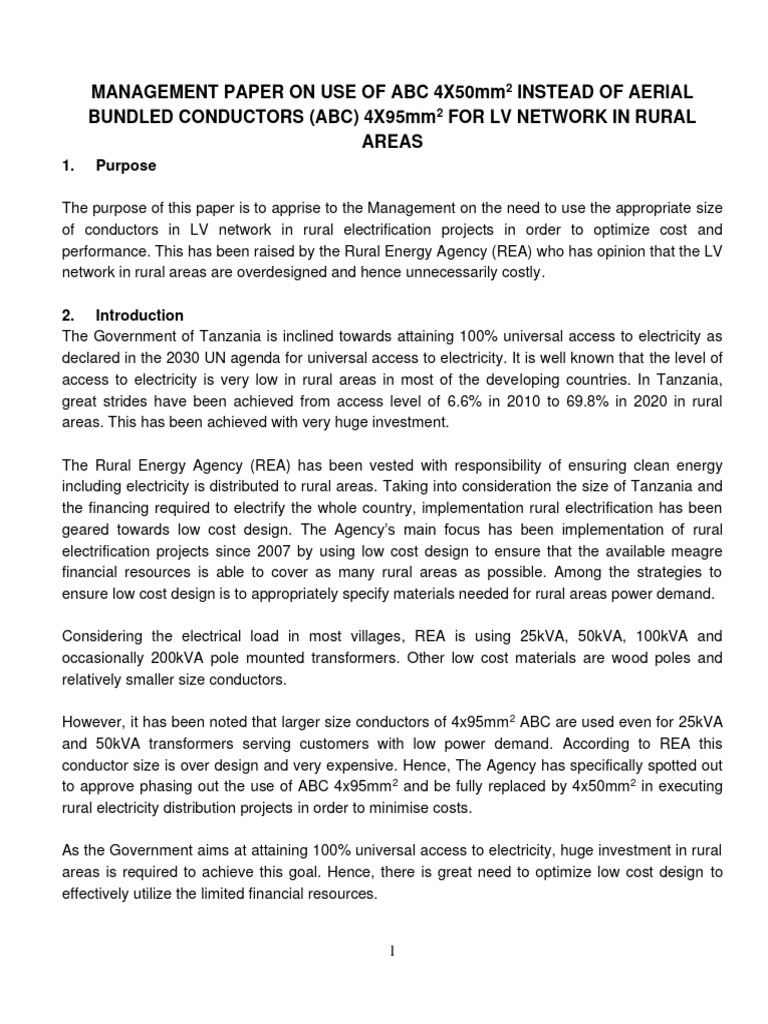 Conductor Selection Pdf Transformer Rural Electrification
