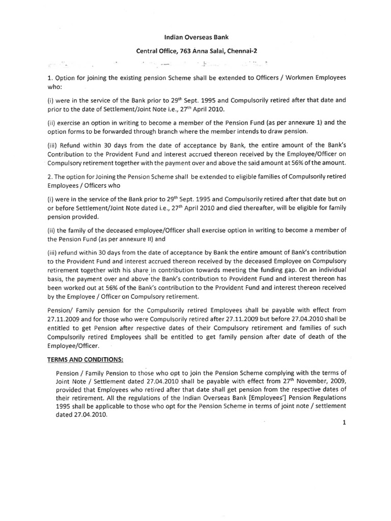 IOB CRS Circular | PDF