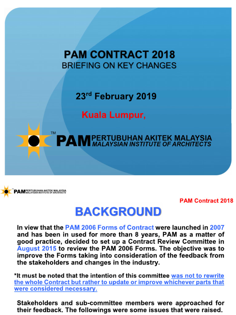 Pam 2006 VS Pam 2018 | PDF