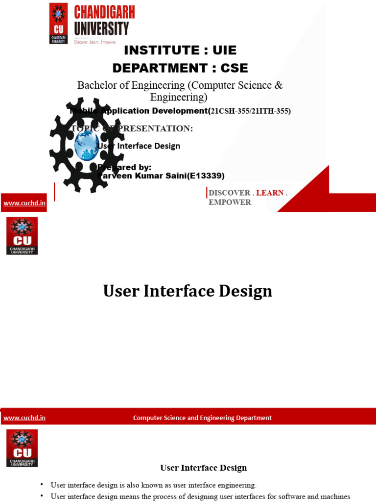 Lecture 3.1.5 | PDF | Usability | User Interface Design