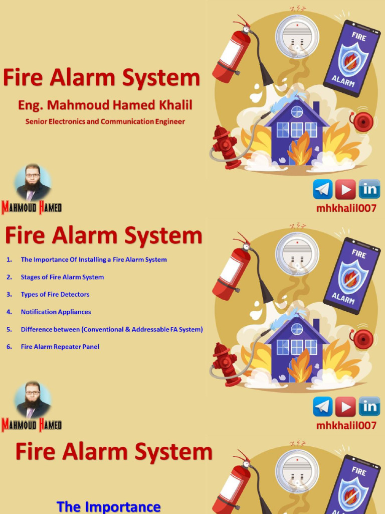 Fire Alarm System - Eng. Mahmoud Hamed Khalil | PDF