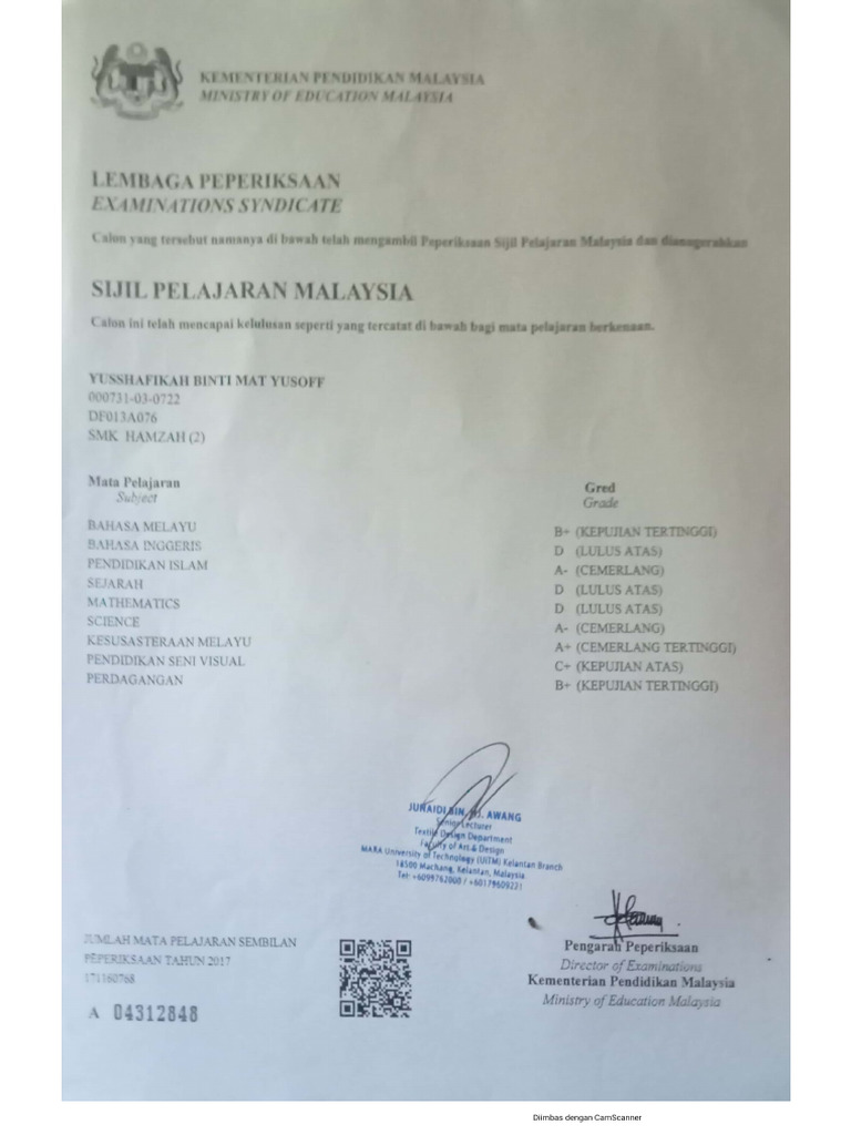 salinan sijil spm | PDF