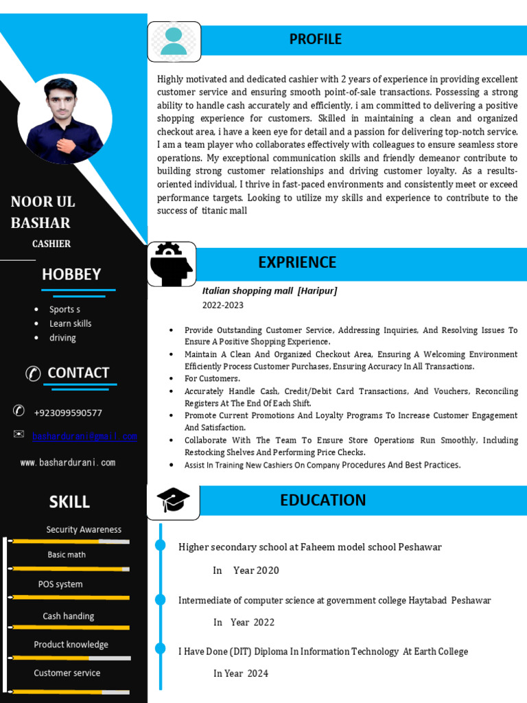 noor cv 2 | PDF | Point Of Sale | Business