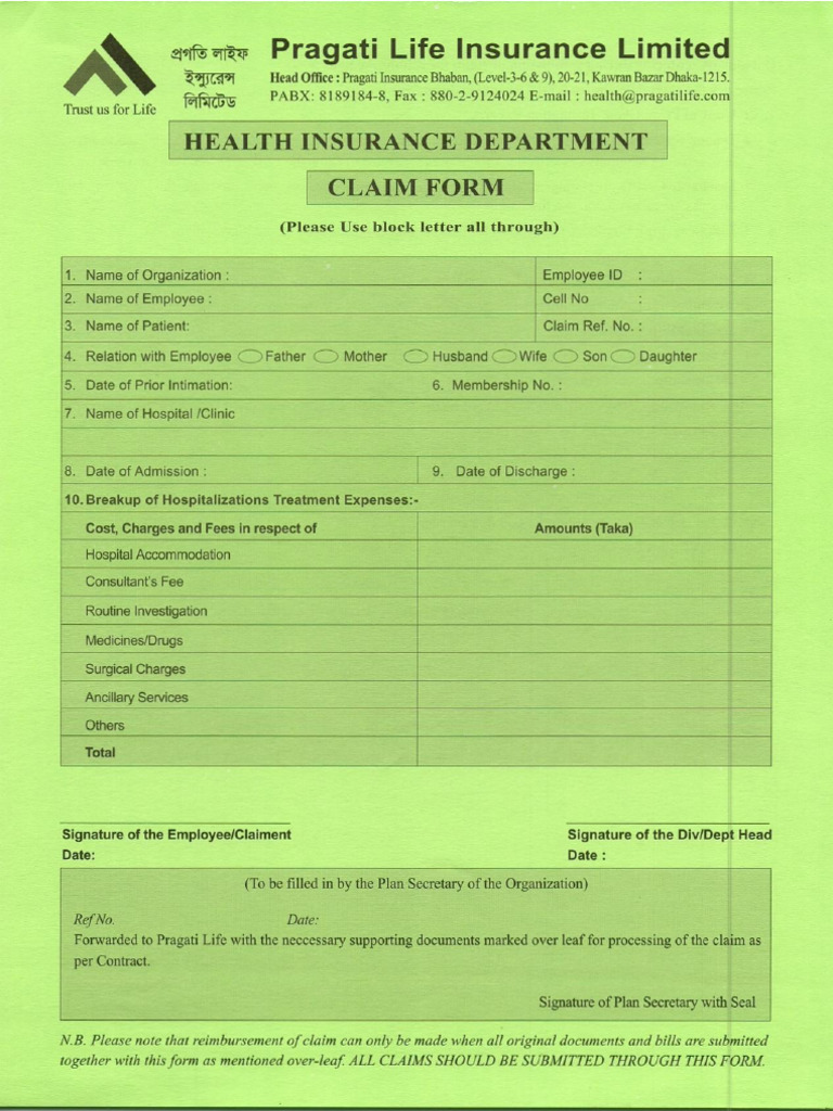 Claim Form | PDF