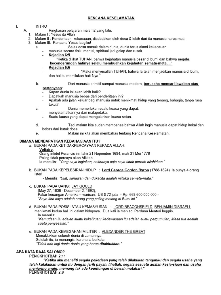 MALAM 003a Rencana Yesus Bagiku OKE | PDF