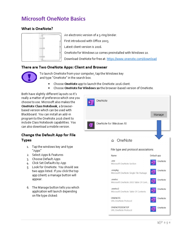 Onenote Handout | PDF | Windows 10 | Computer File