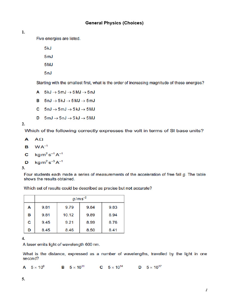 General Physics | PDF