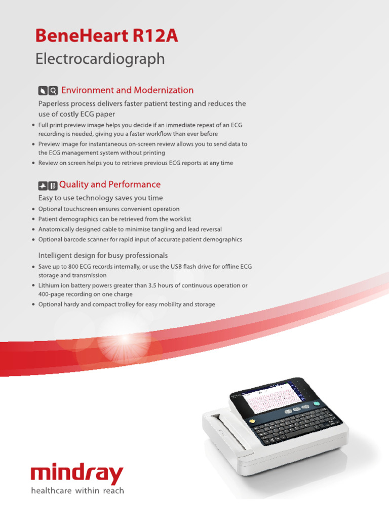 Spesifikasi Ecg Mindray Baneheart R12 | PDF | Computers