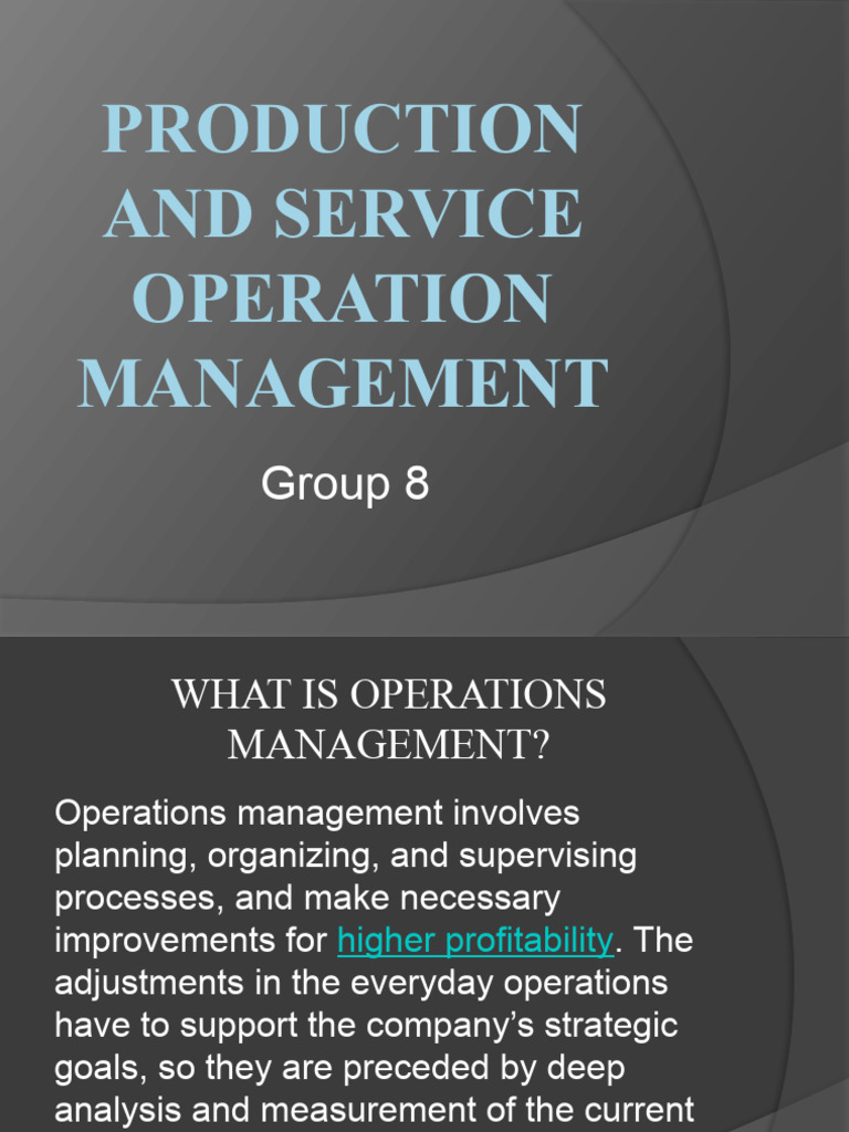 Production and Service Operation Management | PDF | Operations Management | Inventory