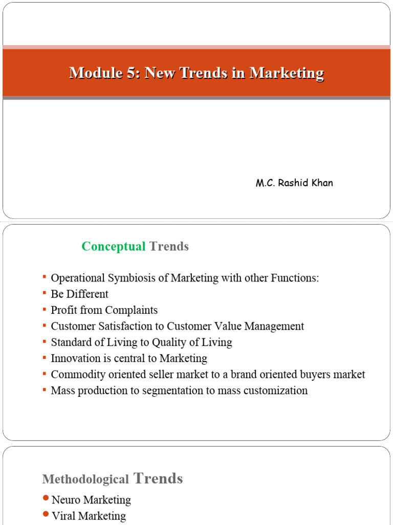 Module 5 New Trends in Marketing For Galgotias University | PDF ...