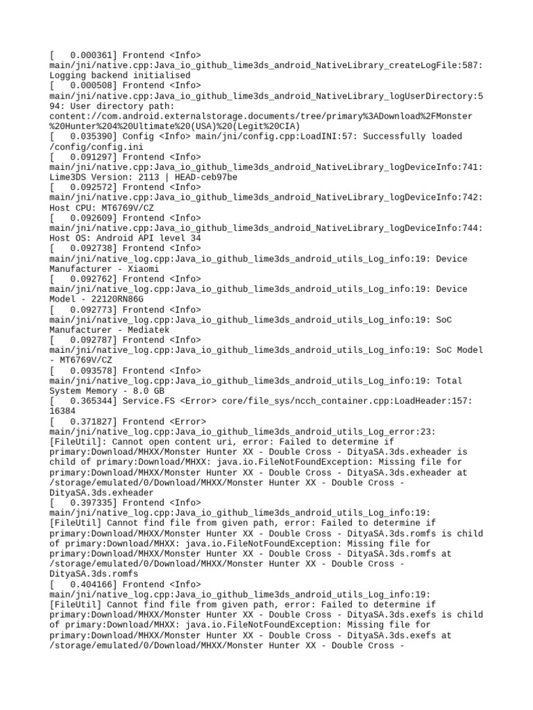 Lime3ds Log | PDF | Operating System Families | System Software