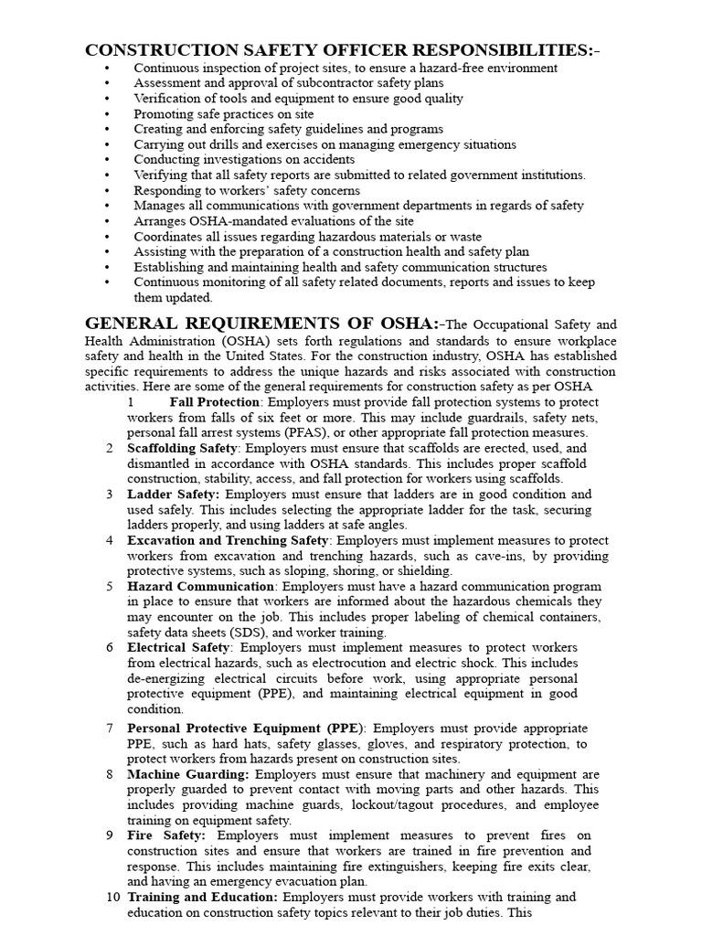 CONSTRUCTION SAFETY | PDF | Occupational Safety And Health | Personal ...