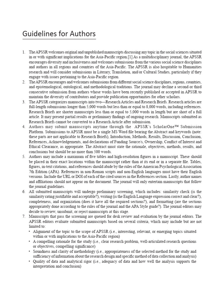 Guidelines | PDF | Copy Editing | American Psychological Association