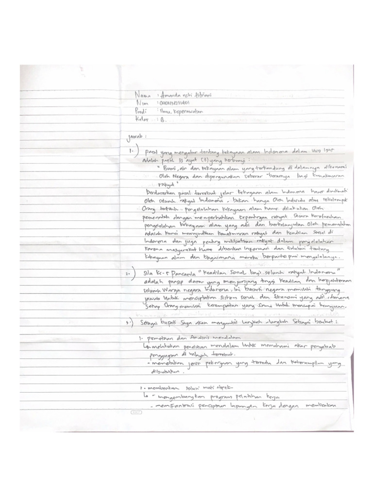 KWN UAS - REG23B - Amanda Riski Fitriani - 101 | PDF