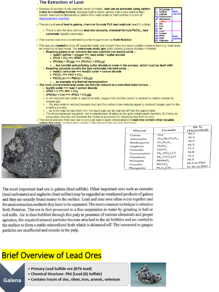 Lead Making Slides | PDF | Lead | Smelting