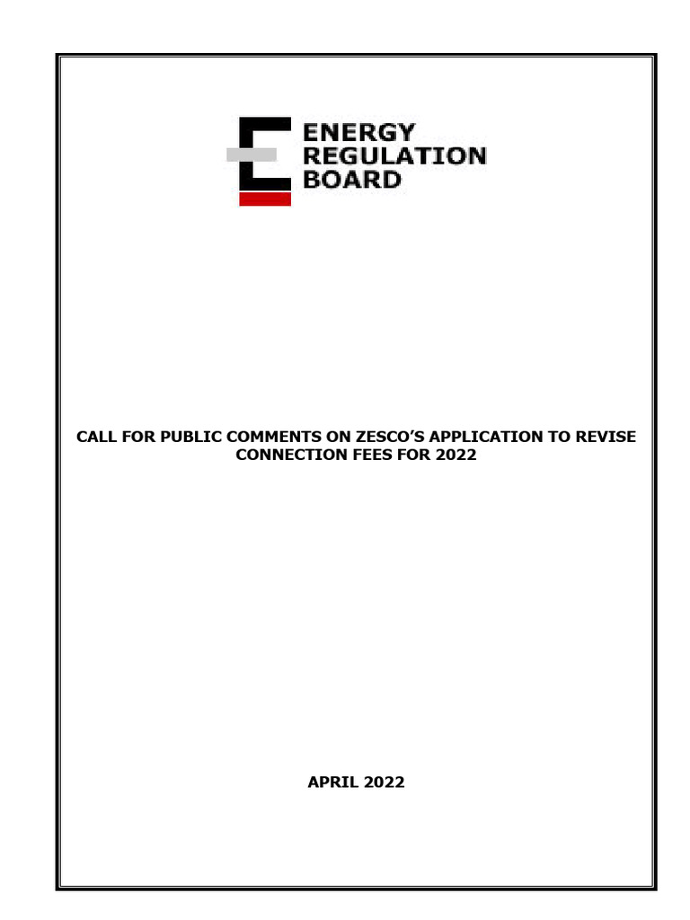 ZESCO 2022 Connection Fee Revision | PDF | Fee | Economies