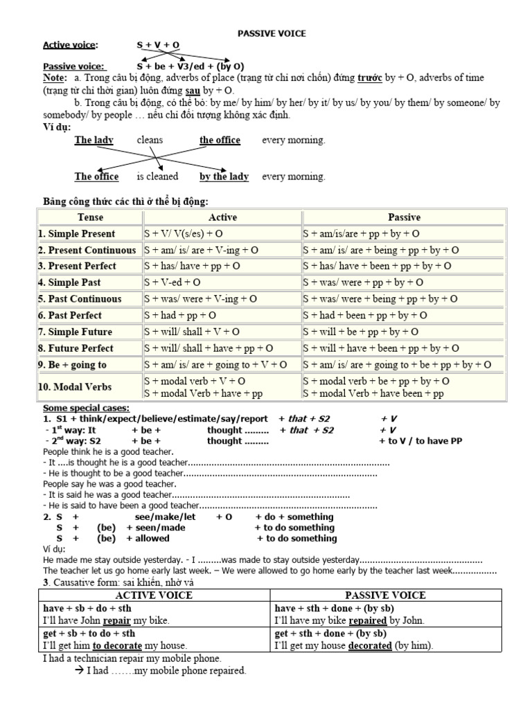9 - Passive Voice - Key | PDF | Verb | Linguistics