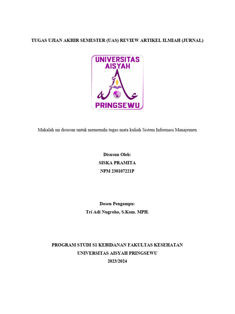 Uas SIM Siska Pramita | PDF