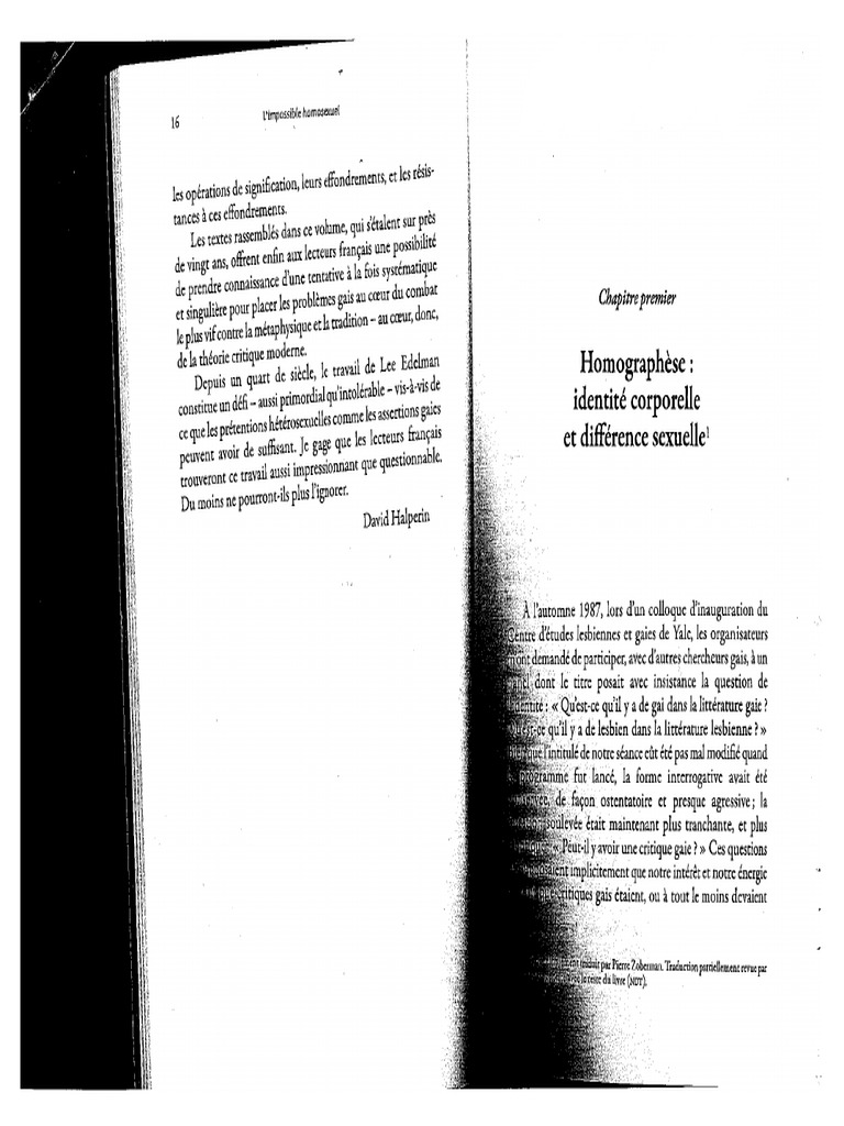 EDELMAN Homographèse .PDF - Copie | PDF