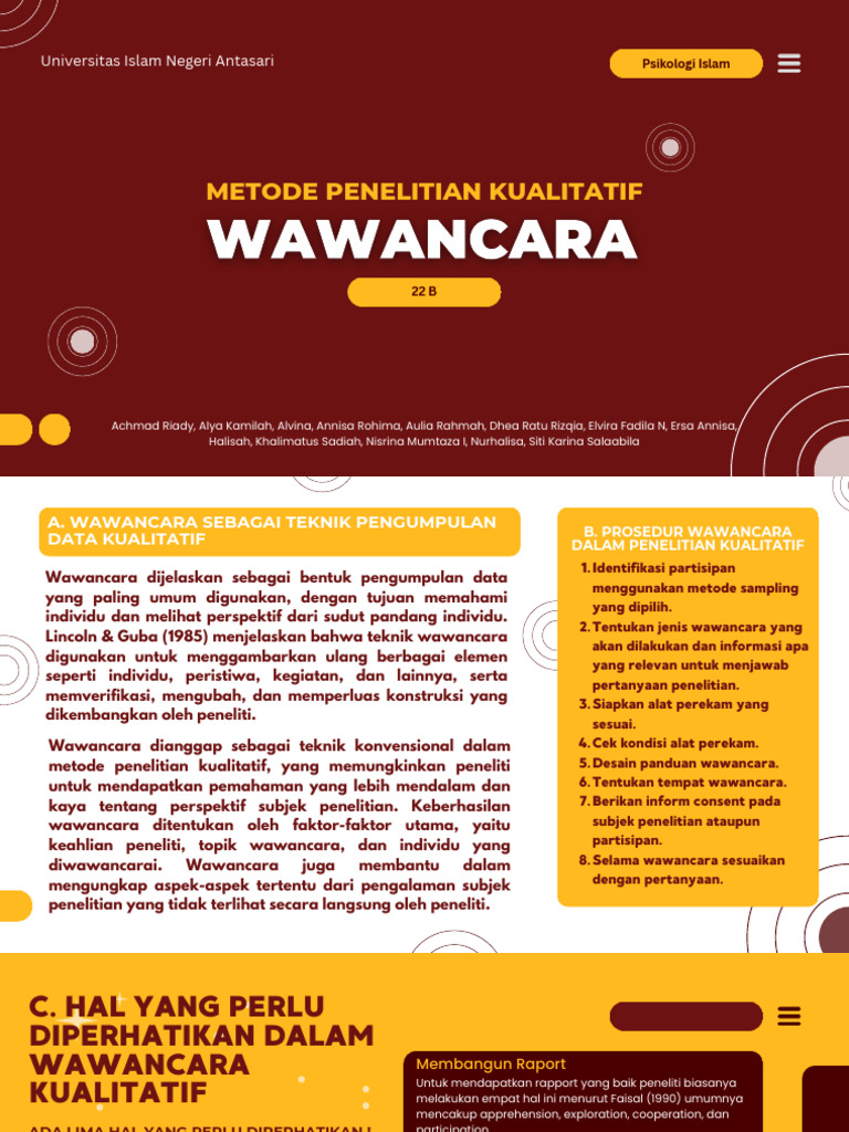 Wawancara dalam Penelitian Kualitatif | PDF | Karier & Perkembangan