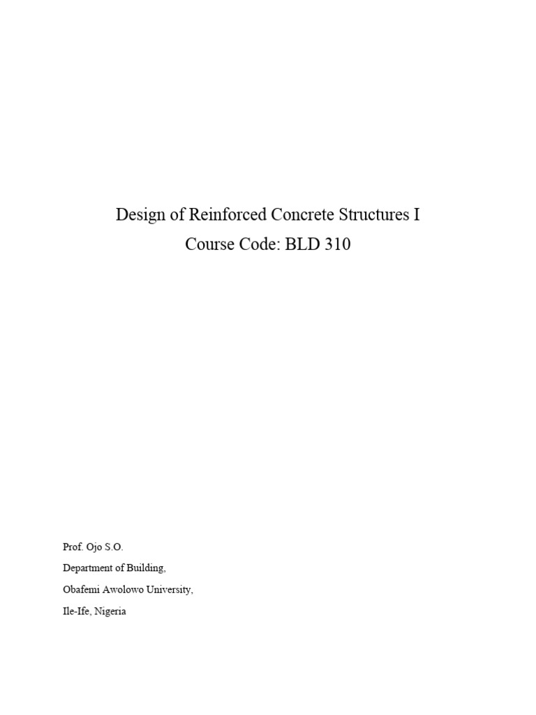 Design of Reinforced Concrete Structures | PDF | Reinforced Concrete ...