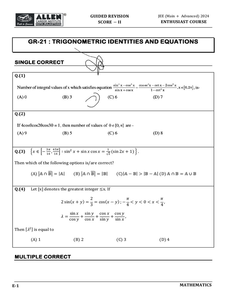 (@bohring - Bot) GR-21 (TRI, TE) | PDF | Mathematics | Arithmetic