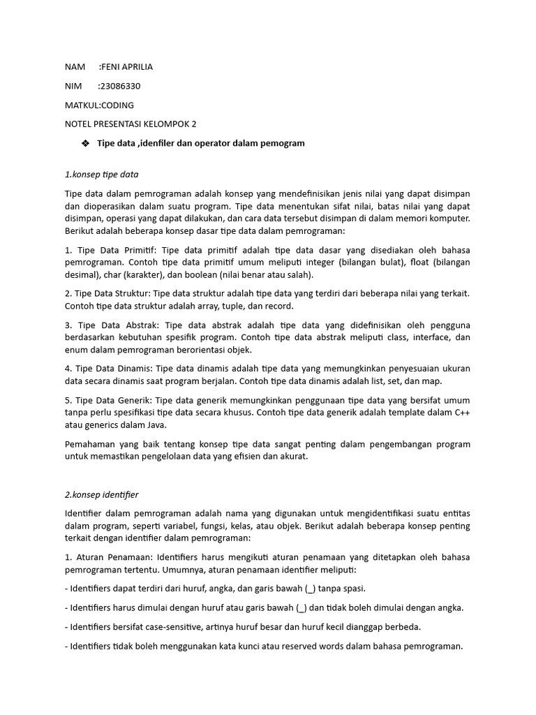 Notule Kelompok 2 Coding | PDF