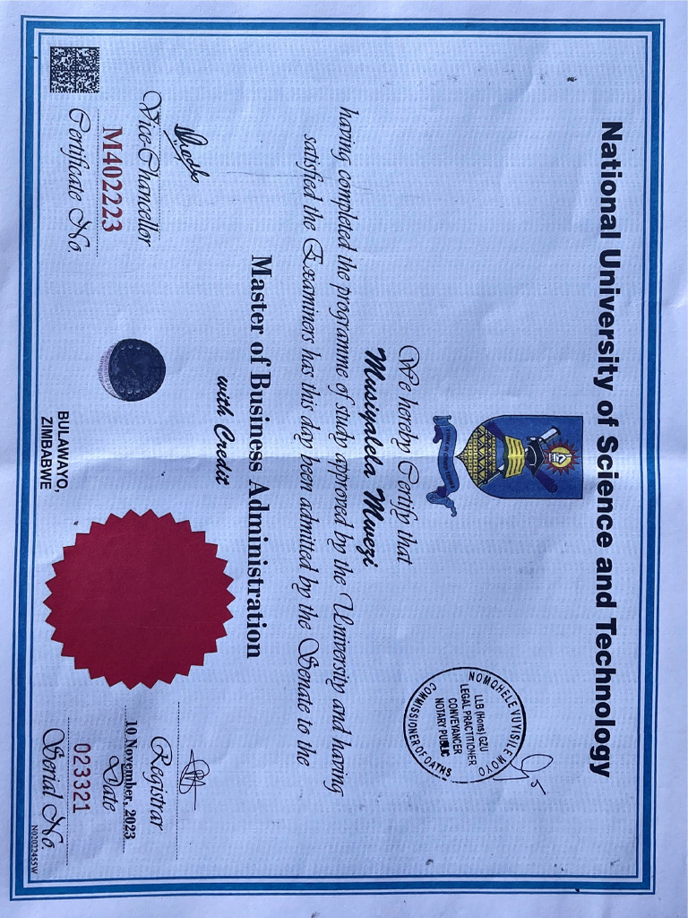 Degree Certificate Pdf