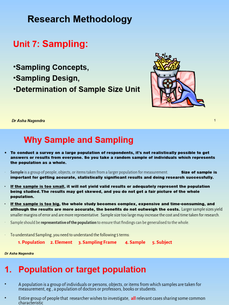 Res Meth Unit 7 -Sampling | PDF | Sampling (Statistics) | Standard Score