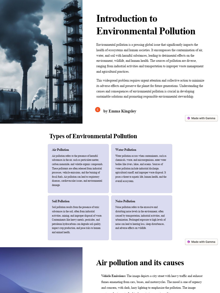 Introduction To Environmental Pollution | PDF | Pollution | Air Pollution