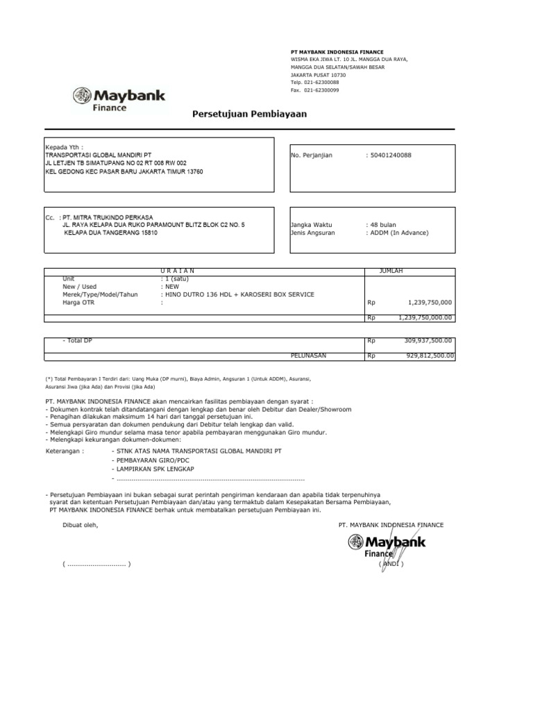 Format Pengajuan | PDF