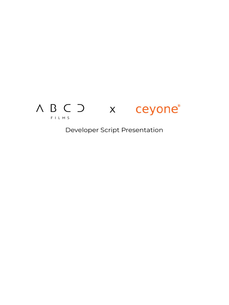 Ceyone X ABCD FIlms X Developer Film Script | PDF | Career & Growth