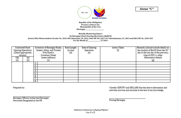 3.6.1 BarCo Reports - TEMPLATE | PDF