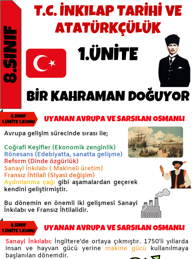 8.sinif Inkilap Tarihi 1. Unite Konu Anlatimi | PDF