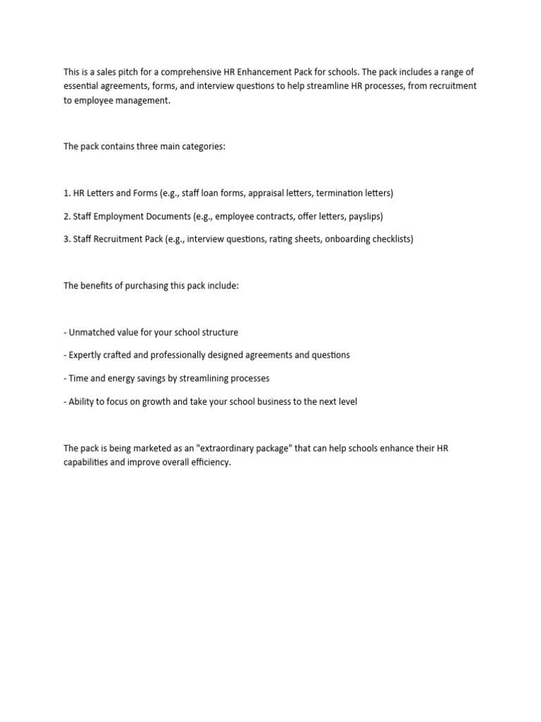 School HR Enhancement Pack | PDF | Differentiated Instruction ...