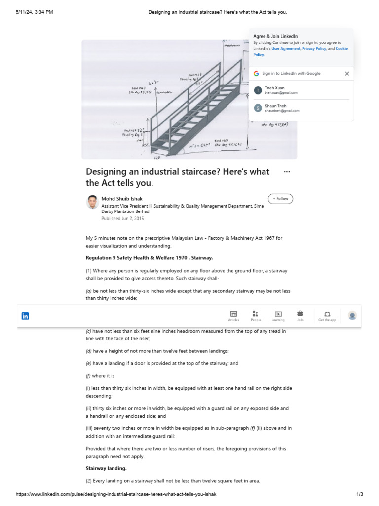Designing An Industrial Staircase - Here's What The Act Tells You | PDF ...