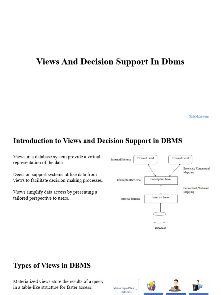 Views and Decision Support in Dbms | PDF | Decision Support System ...