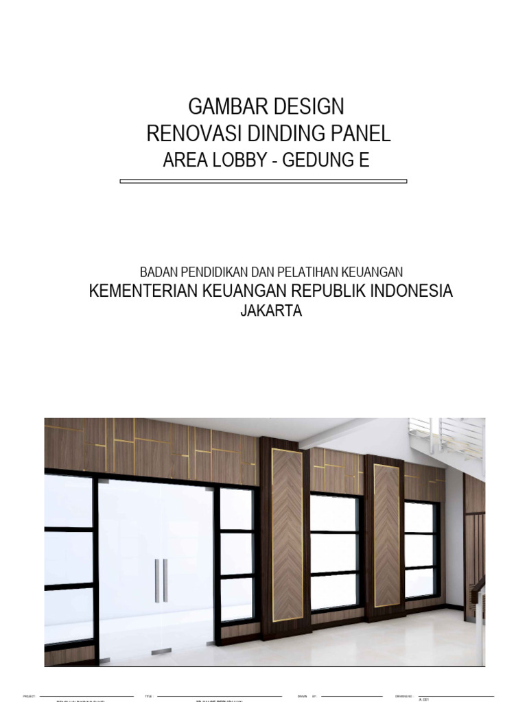Renov Dinding Panel Gedung E | PDF | Locomotives | Wheeled Vehicles