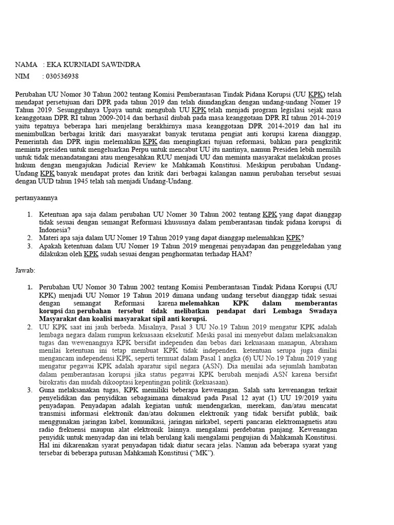 Tugas 3 Korupsi EKA | PDF