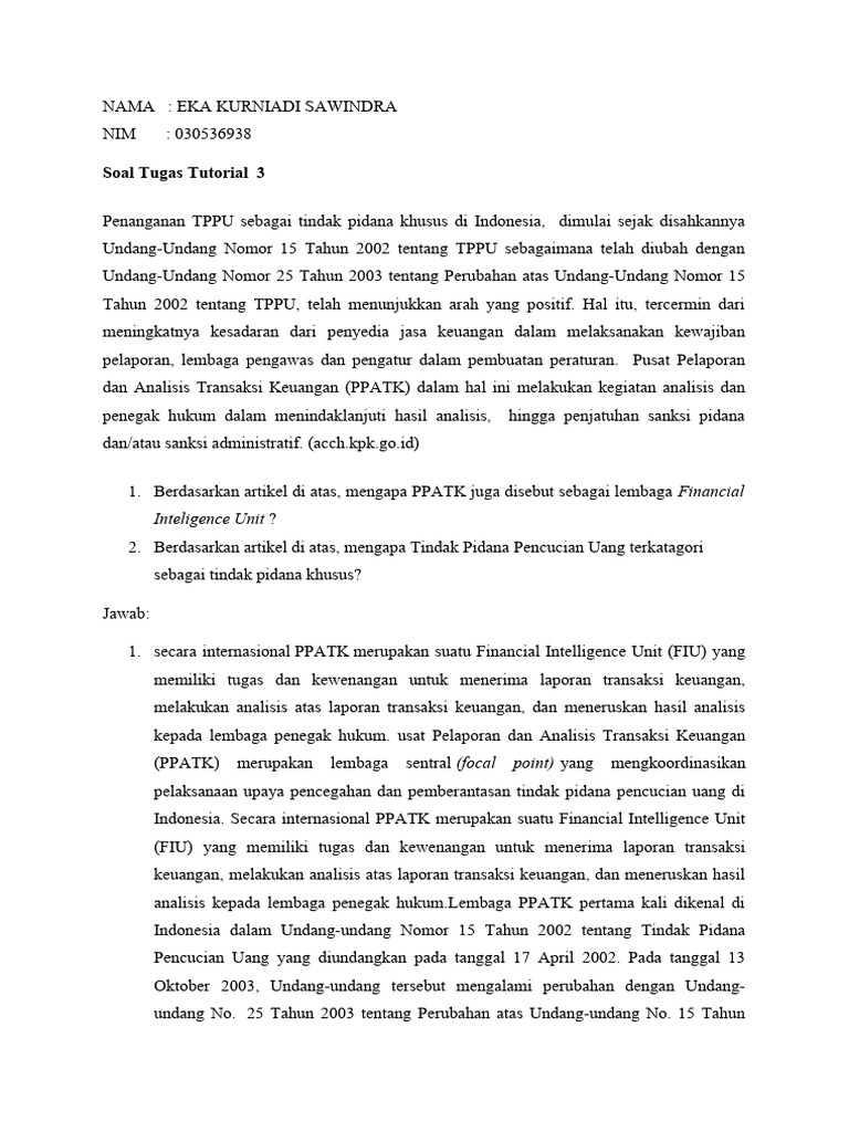 Tugas 3 Hkum4308 Eka | PDF
