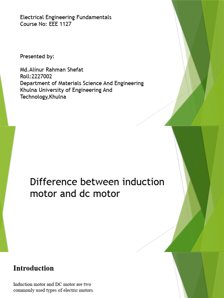 Difference Between Induction Motor and DC Motor | Download Free PDF | Electric Motor ...