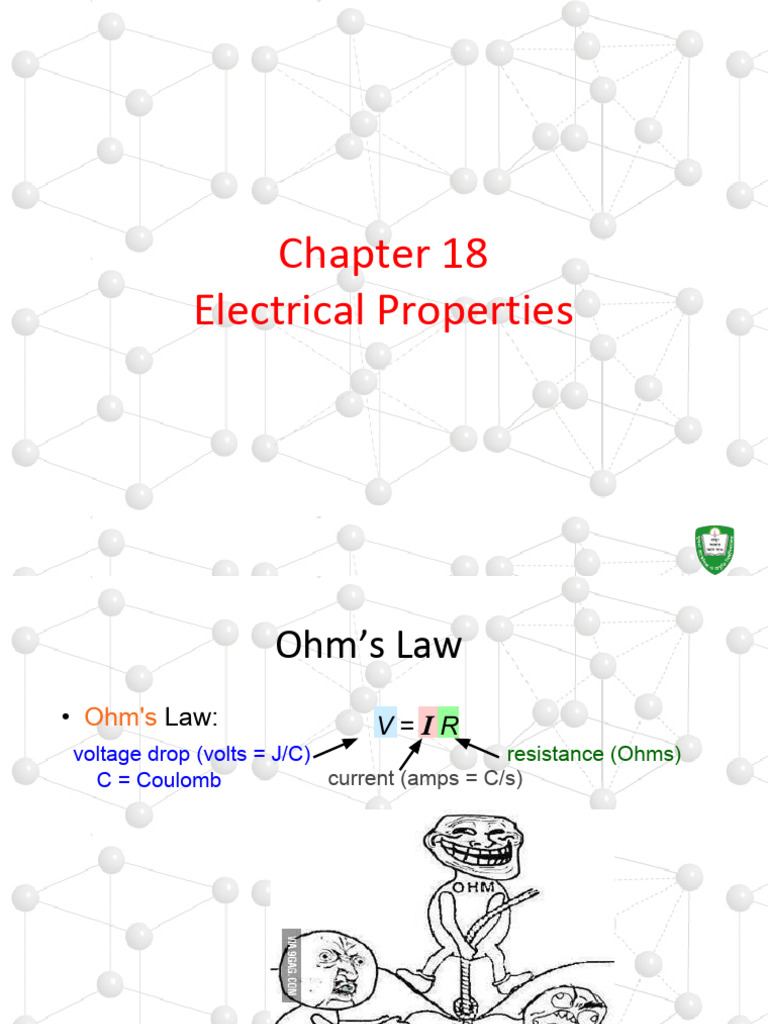 Electrical Properties | PDF | Electrical Resistivity And Conductivity | Electrical Resistance ...